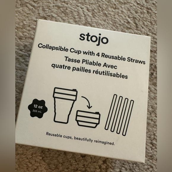 Stojo | Kitchen | Stojo Collapsible Cup And Straw | Poshmark